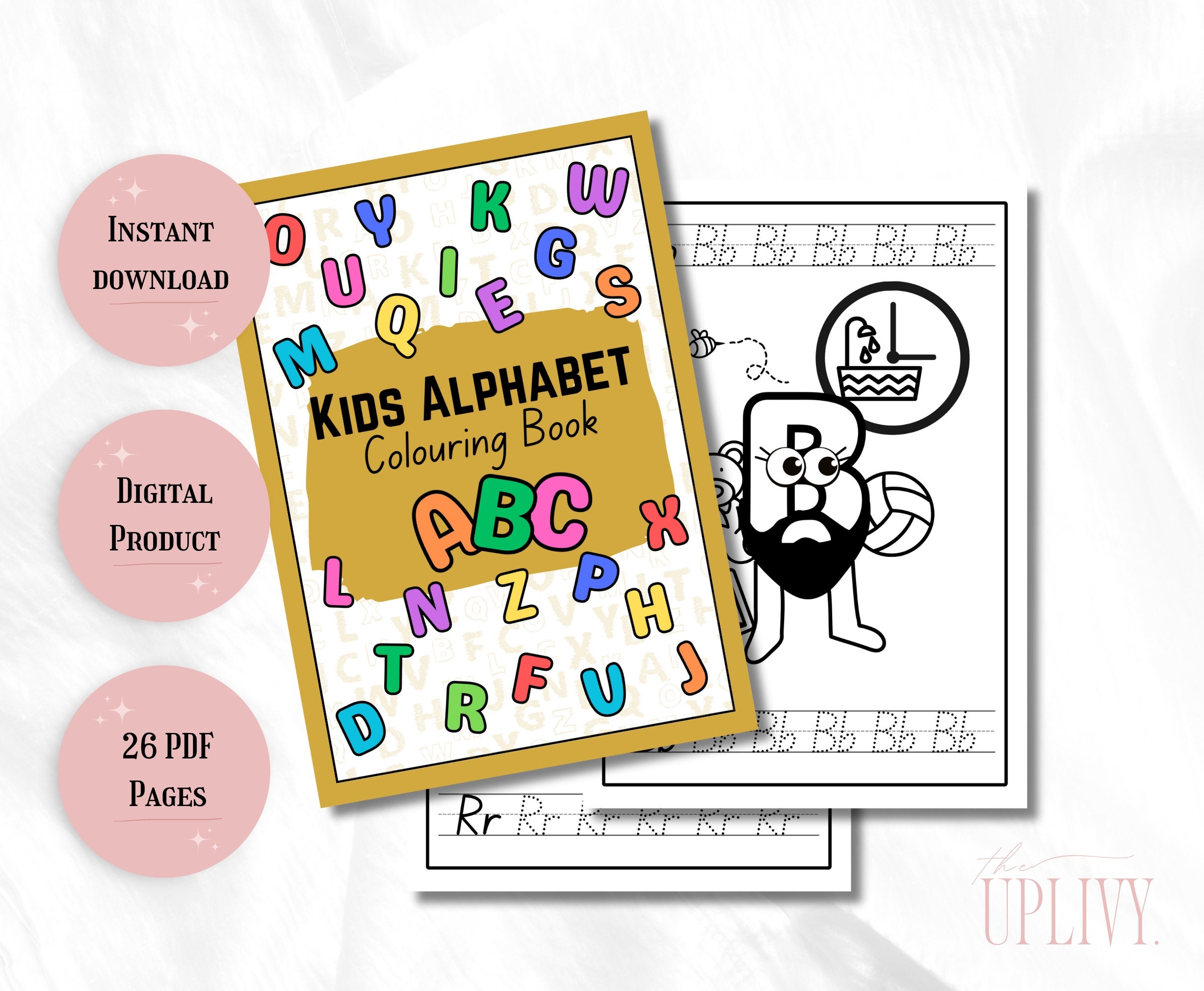 Páginas para colorear ABC imprimibles bilingües / Páginas para colorear ...