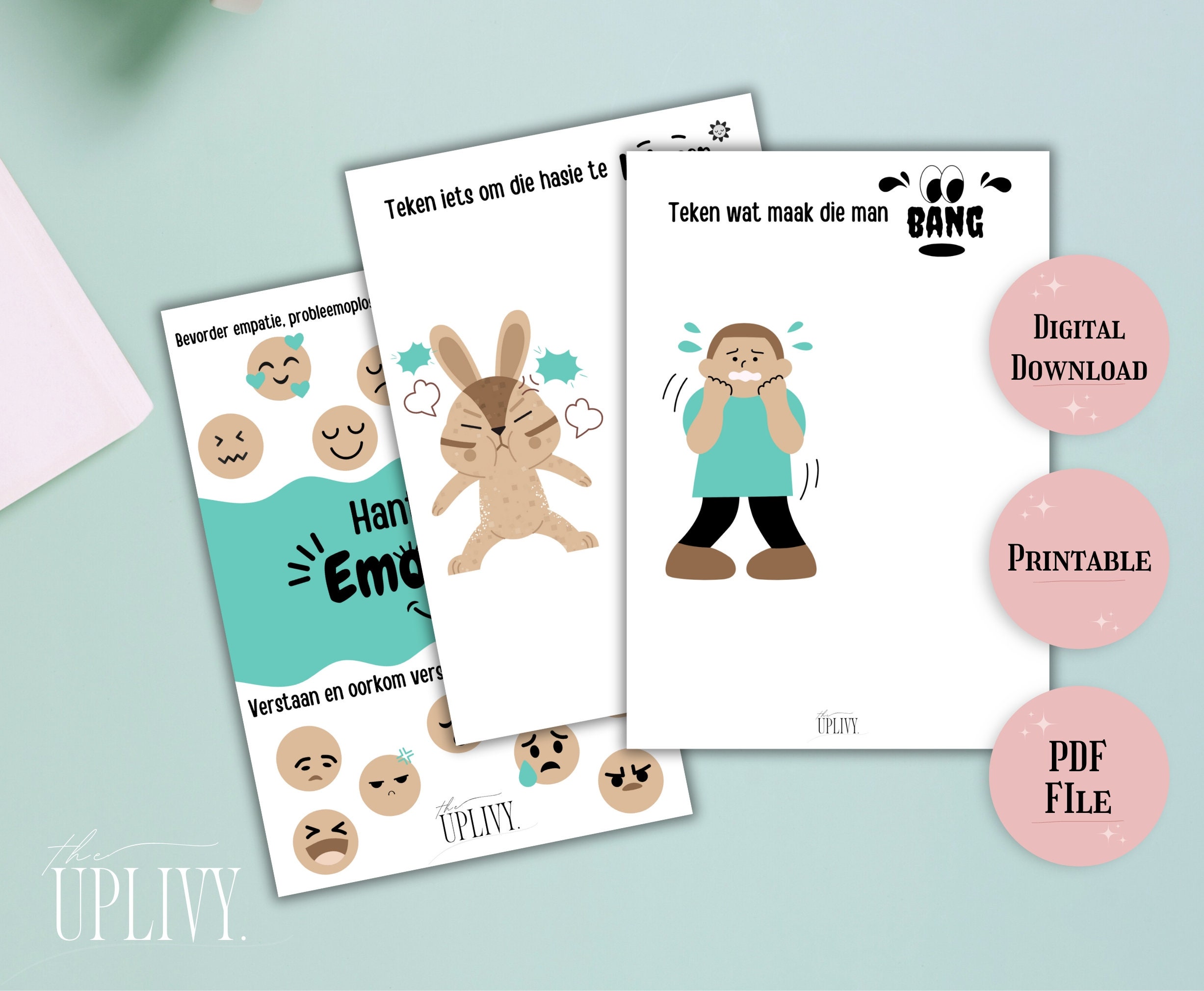 Afrikaans Emotions Activity | Printable Kids Drawing | Emotional ...