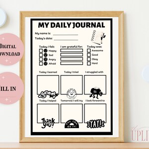 Kids ADHD Journal | Daily Journal | ADHD Worksheet | Diary for Children ...