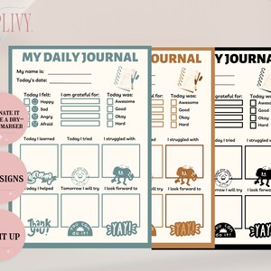Kids ADHD Journal | Daily Journal | ADHD Worksheet | Diary for Children ...