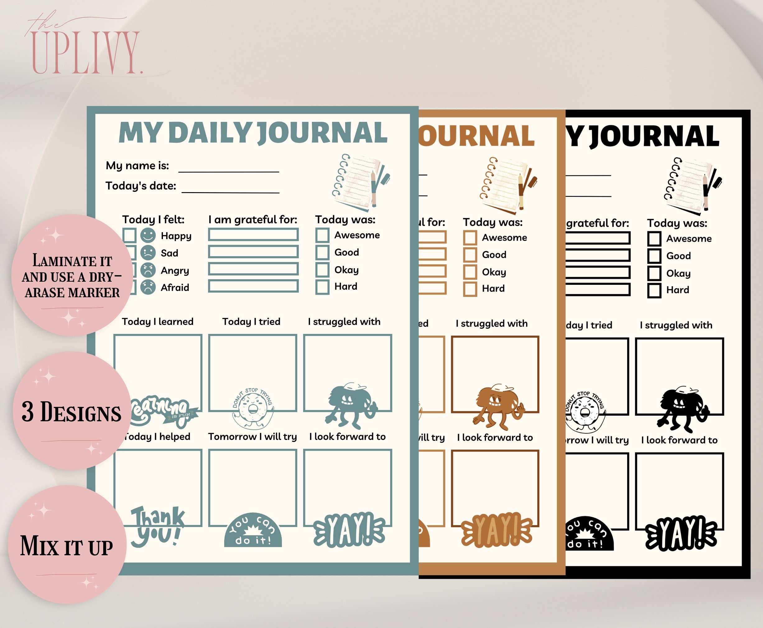 Kids ADHD Journal | Daily Journal | ADHD Worksheet | Diary for Children ...