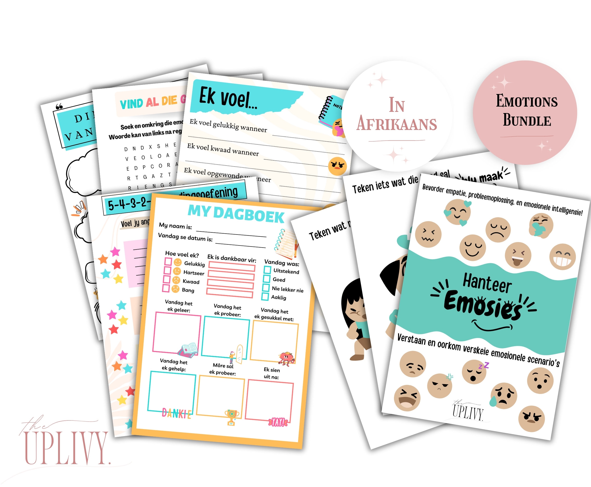 Afrikaans Emotions Activities to Understand & Express Feelings Bundle ...