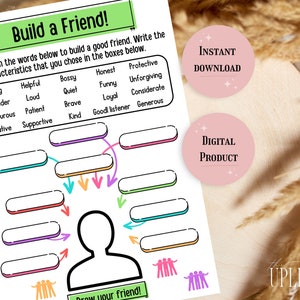 Imagination Play Friends Activity | Printable Build a Friend | Social ...