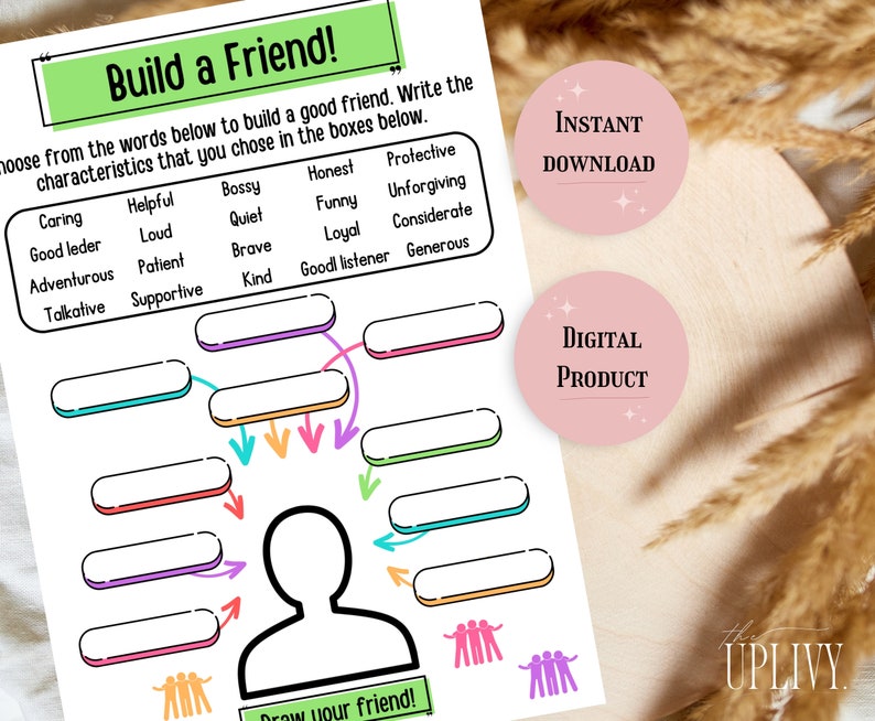 Imagination Play Friends Activity | Printable Build a Friend | Social ...