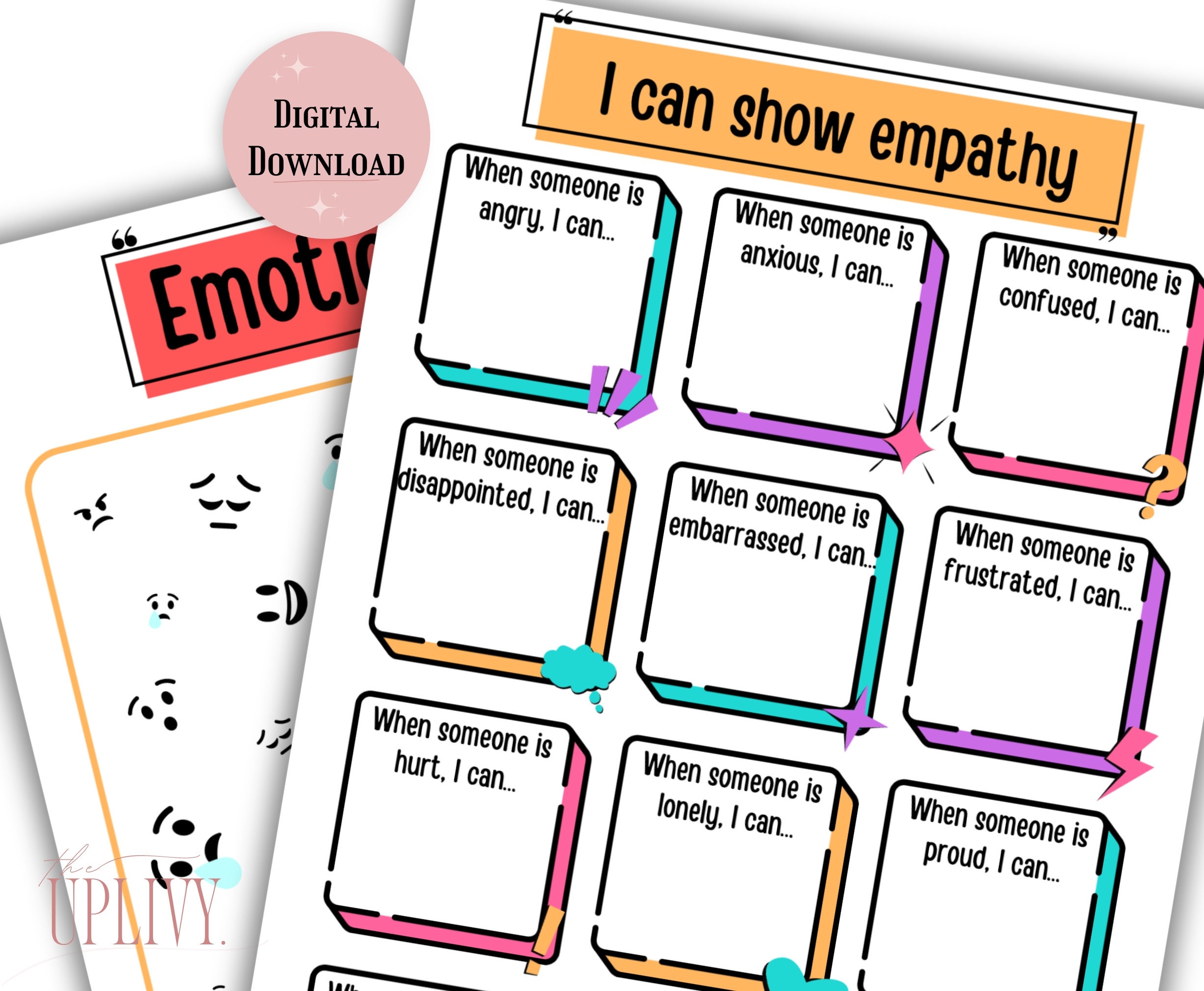 Emotion Activity for Kids | Empathy Book | Printable Kids Activity Set ...