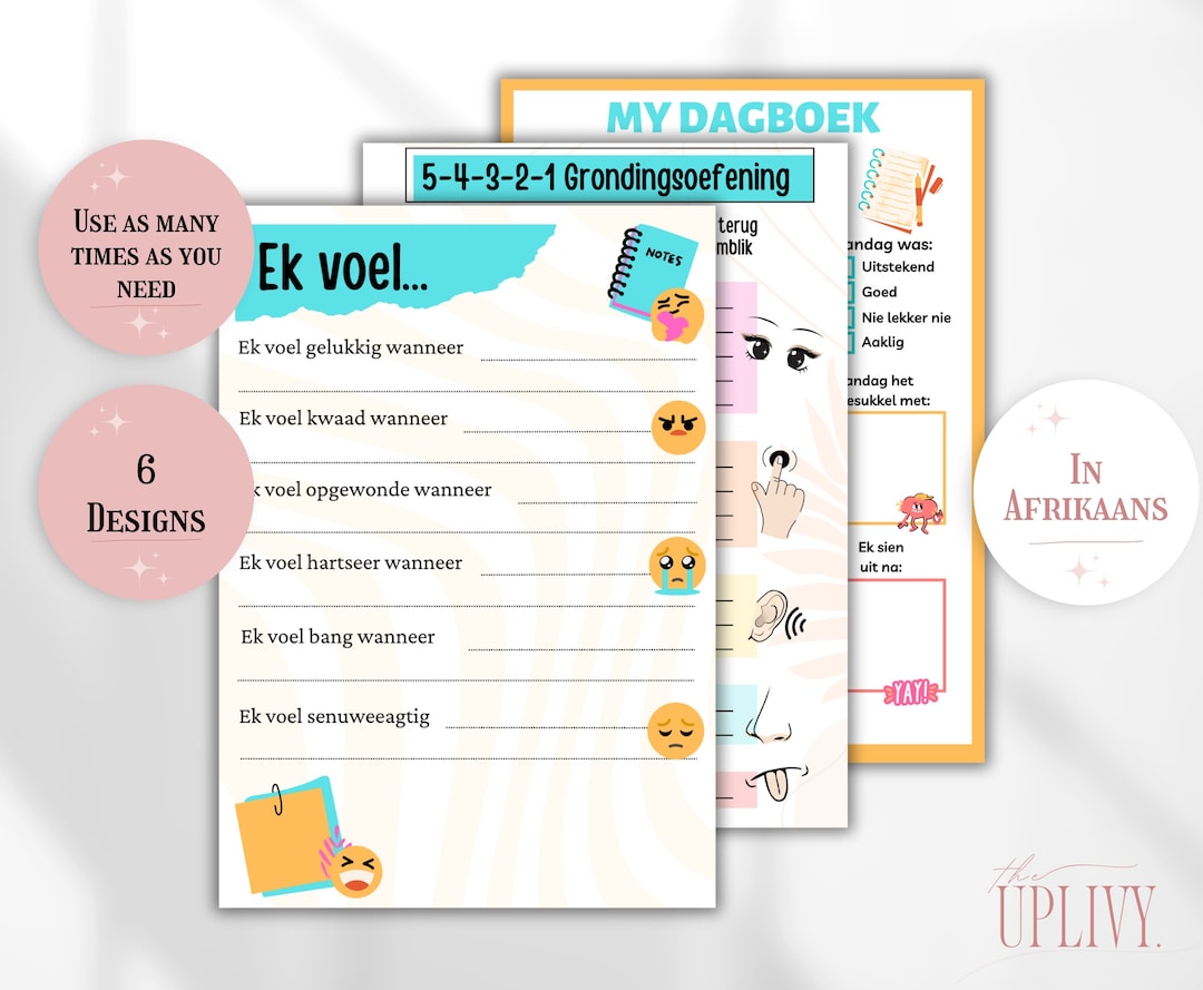 Afrikaans Emotions Activities to Understand & Express Feelings Bundle ...