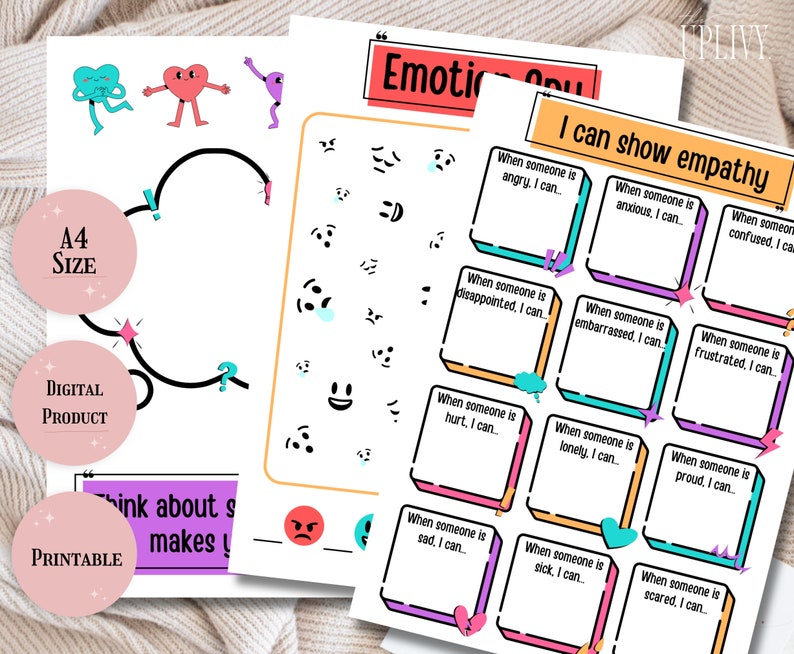 Emotion Activity for Kids | Empathy Book | Printable Kids Activity Set ...