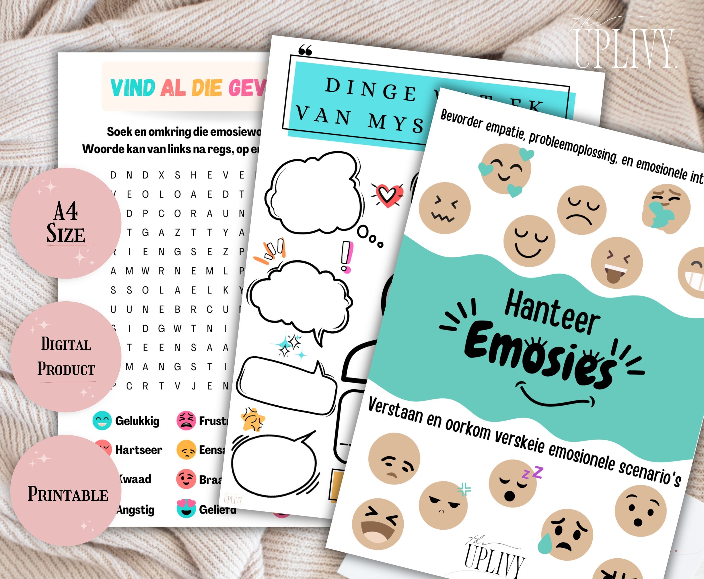 Afrikaans Emotions Activities to Understand & Express Feelings Bundle ...