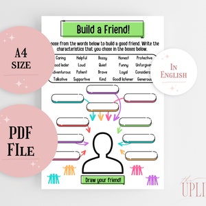 Imagination Play Friends Activity | Printable Build a Friend | Social ...