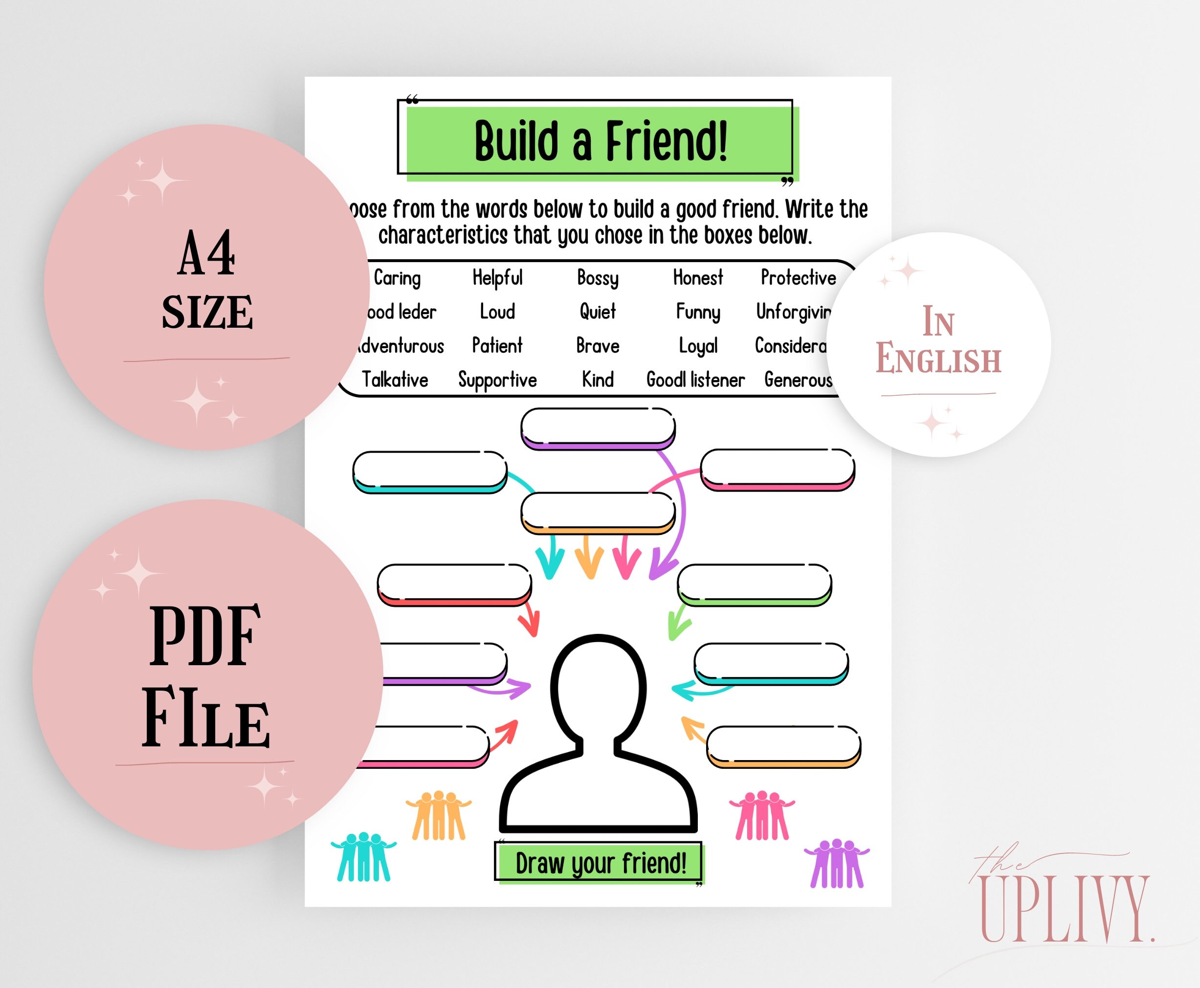 Imagination Play Friends Activity | Printable Build a Friend | Social ...