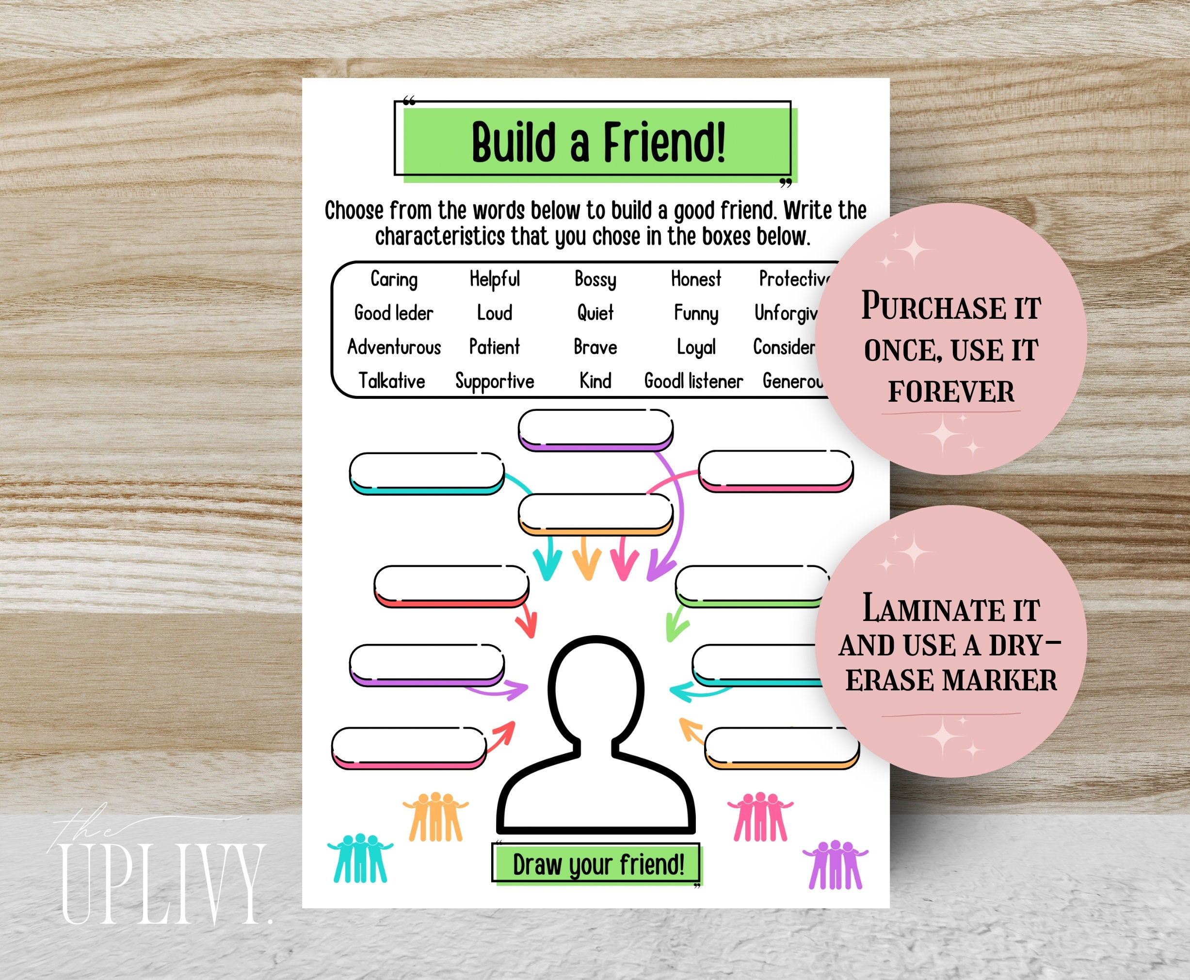 Imagination Play Friends Activity | Printable Build a Friend | Social ...
