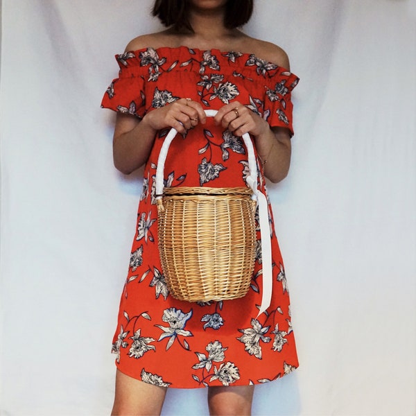 Wicker Basket With Lid - Etsy