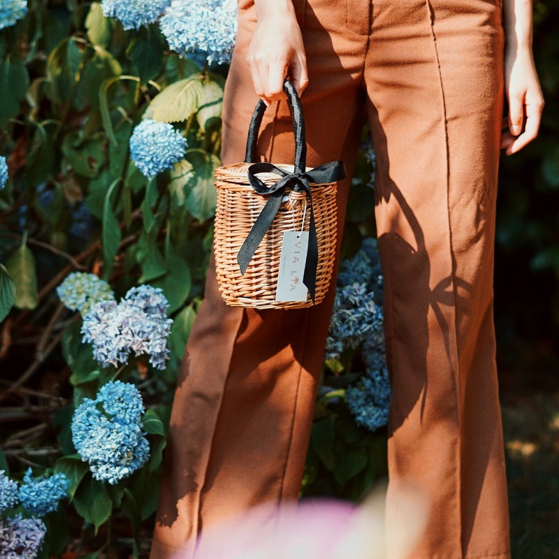Wicker Basket With Lid - Etsy