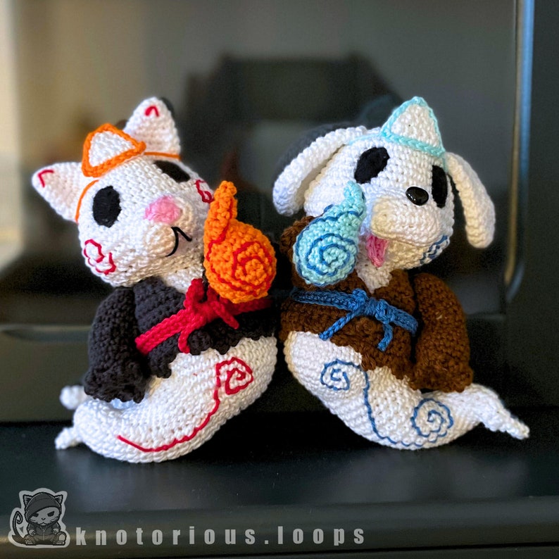 Inugami & Nekogami 2 in 1 Crochet Pattern | Cat Dog Yokai Japanese ...