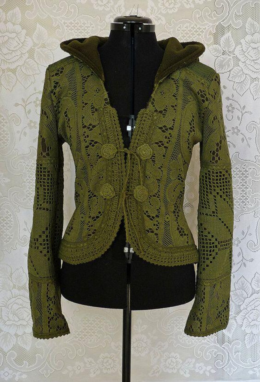 SHORT LACE JACKET Boho Pixie Festival Chic Ecofriendly Burning Man ...