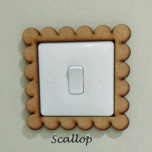 DIY Decorative Light Switch Surround 6mm MDF Scallop Petal Flower - Etsy UK