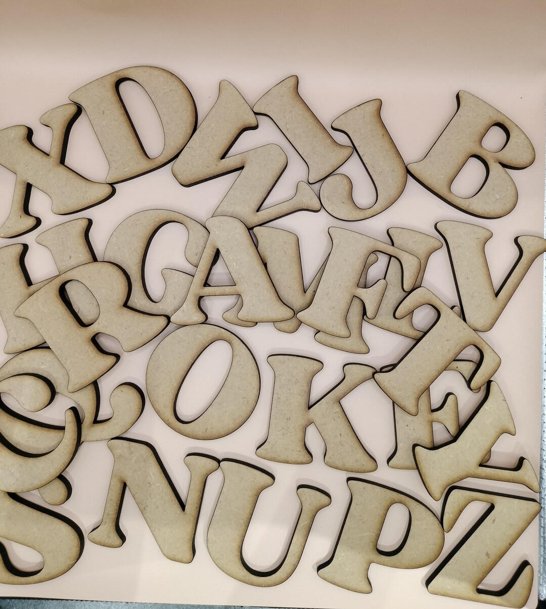MDF Alphabet Letters – Sergio Trendy Font | 8cm Wooden Letters for ...