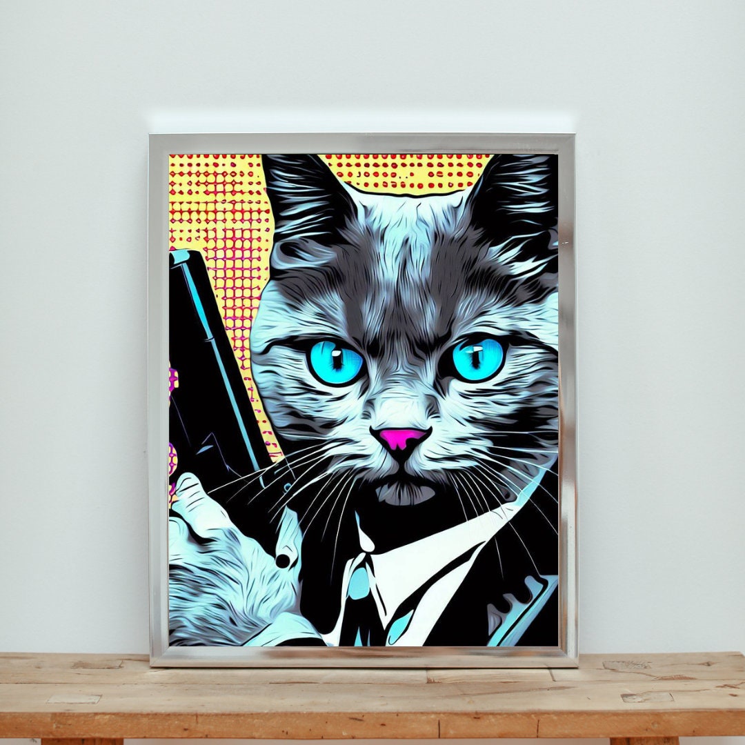 Pop Art Style Gangster Cats Can Be Used for Personal or Commercial Use ...