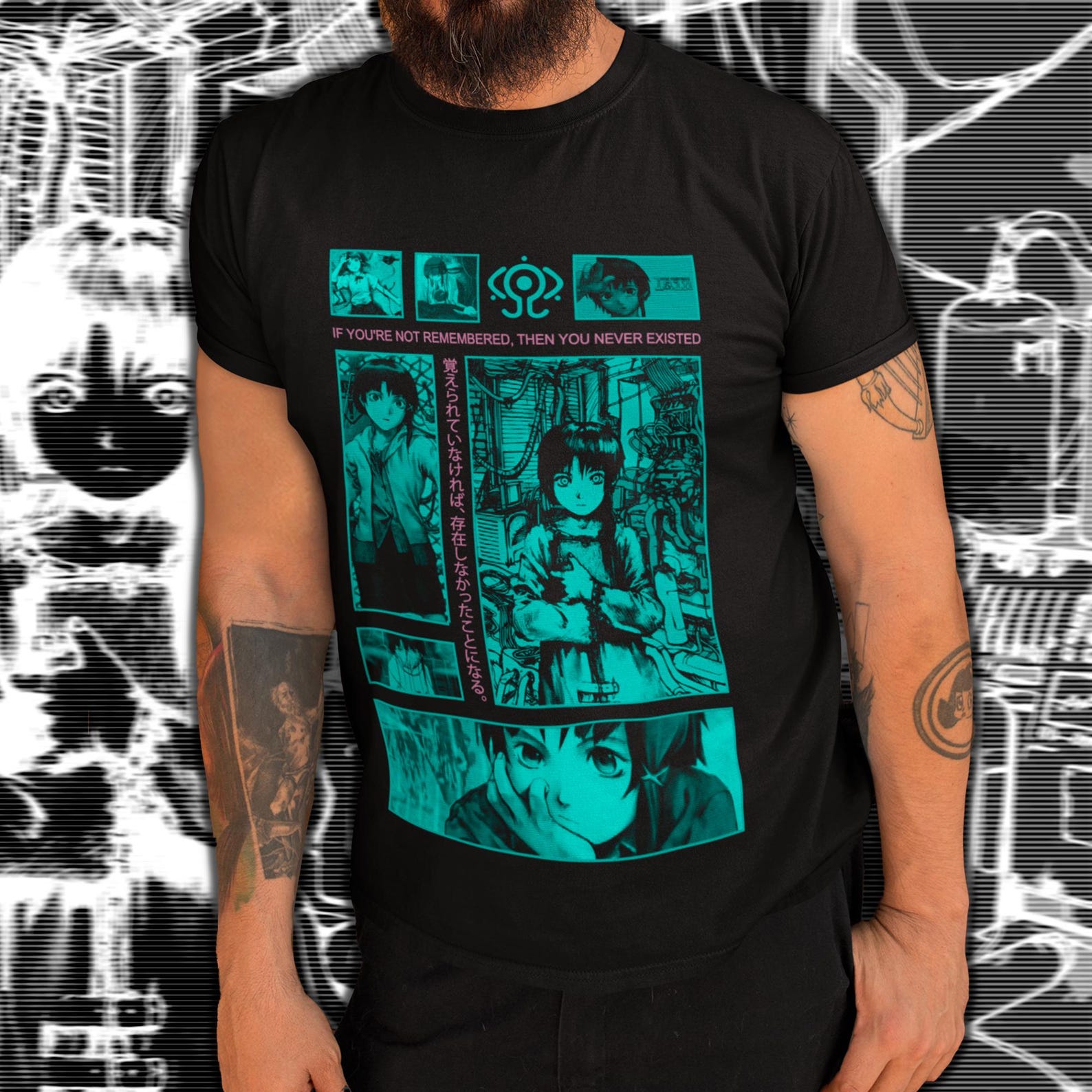 Lain Shirt, Serial Experiments Lain Tee, 90s Anime Graphic Tee, Manga ...