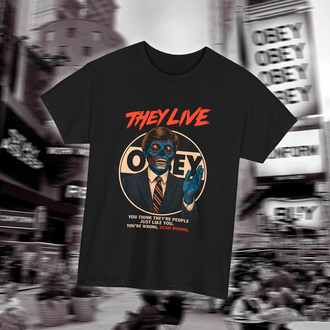 They Live OBEY T-shirt: 80s Horror Movie Graphic Tee - Etsy