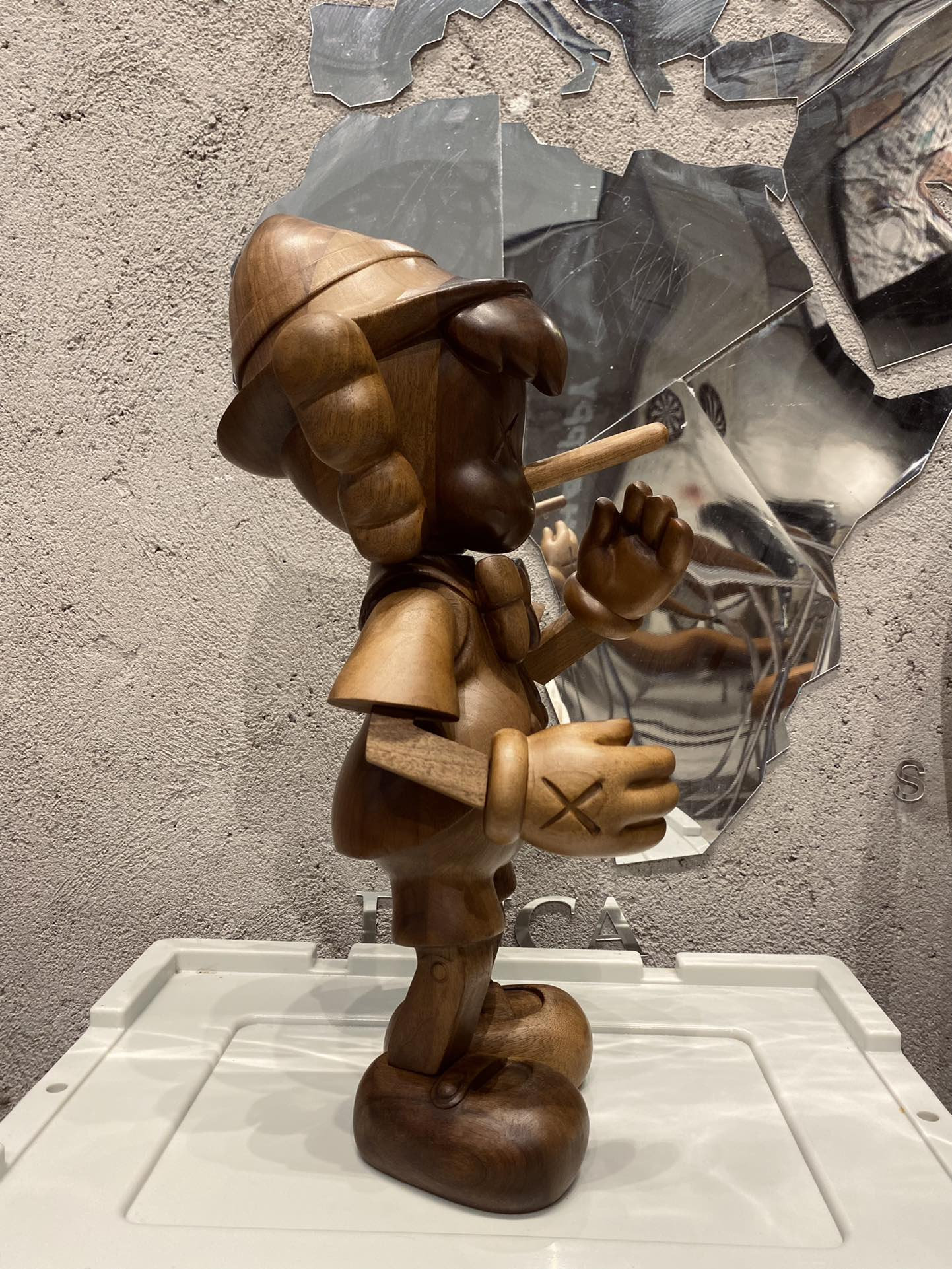 Companion Pinocchio Karimoku Sculpture Carved in Walnut Wood - Etsy