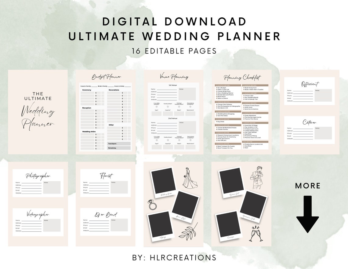 Wedding Planner Printable Printable Wedding Planner Pages Wedding Plan ...