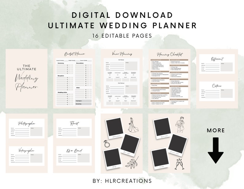 Wedding Planner Printable | Printable Wedding Planner Pages | Wedding ...