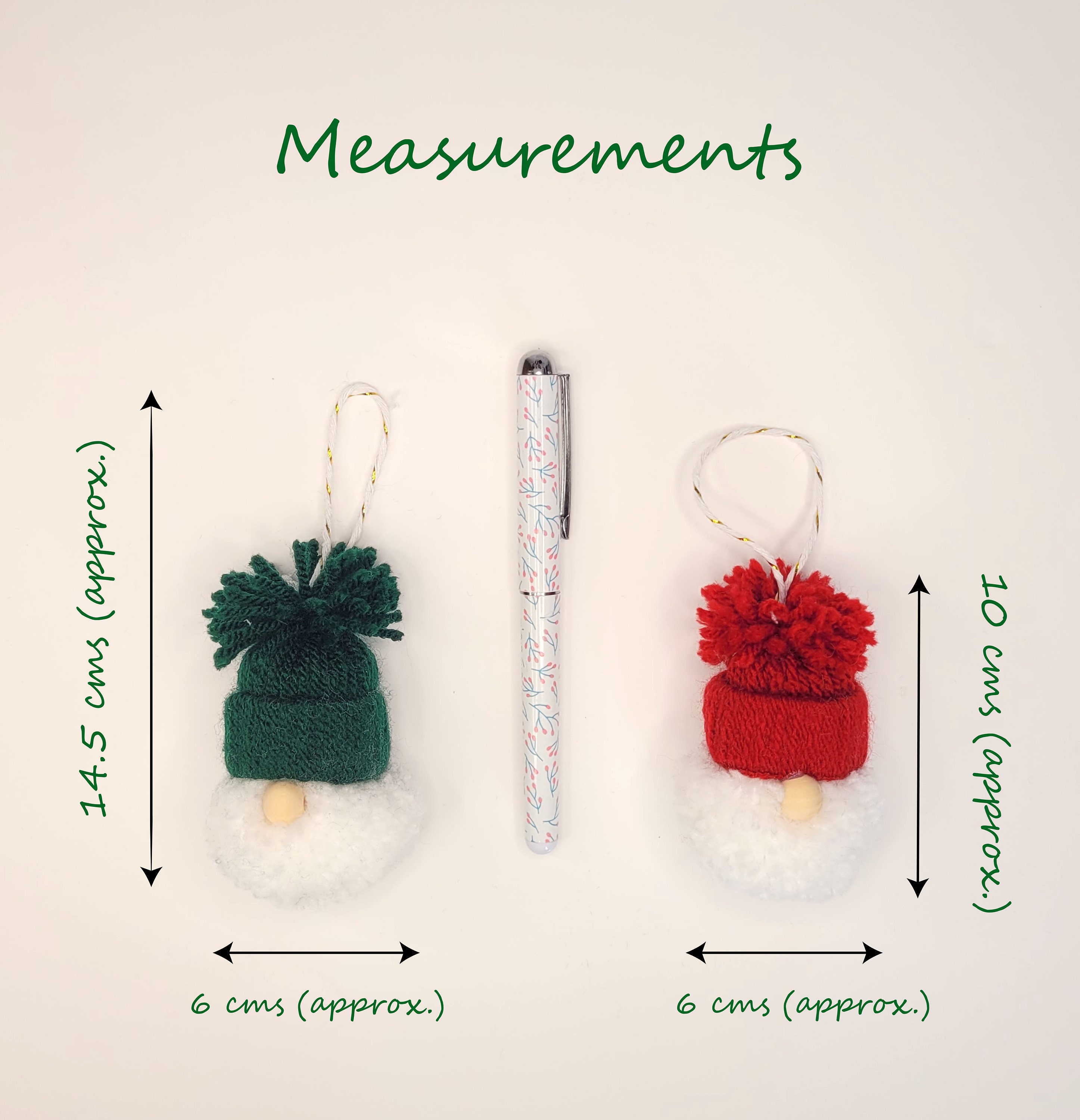 Handmade Gonk Christmas Tree Decoration 3 Colour Variations - Etsy UK