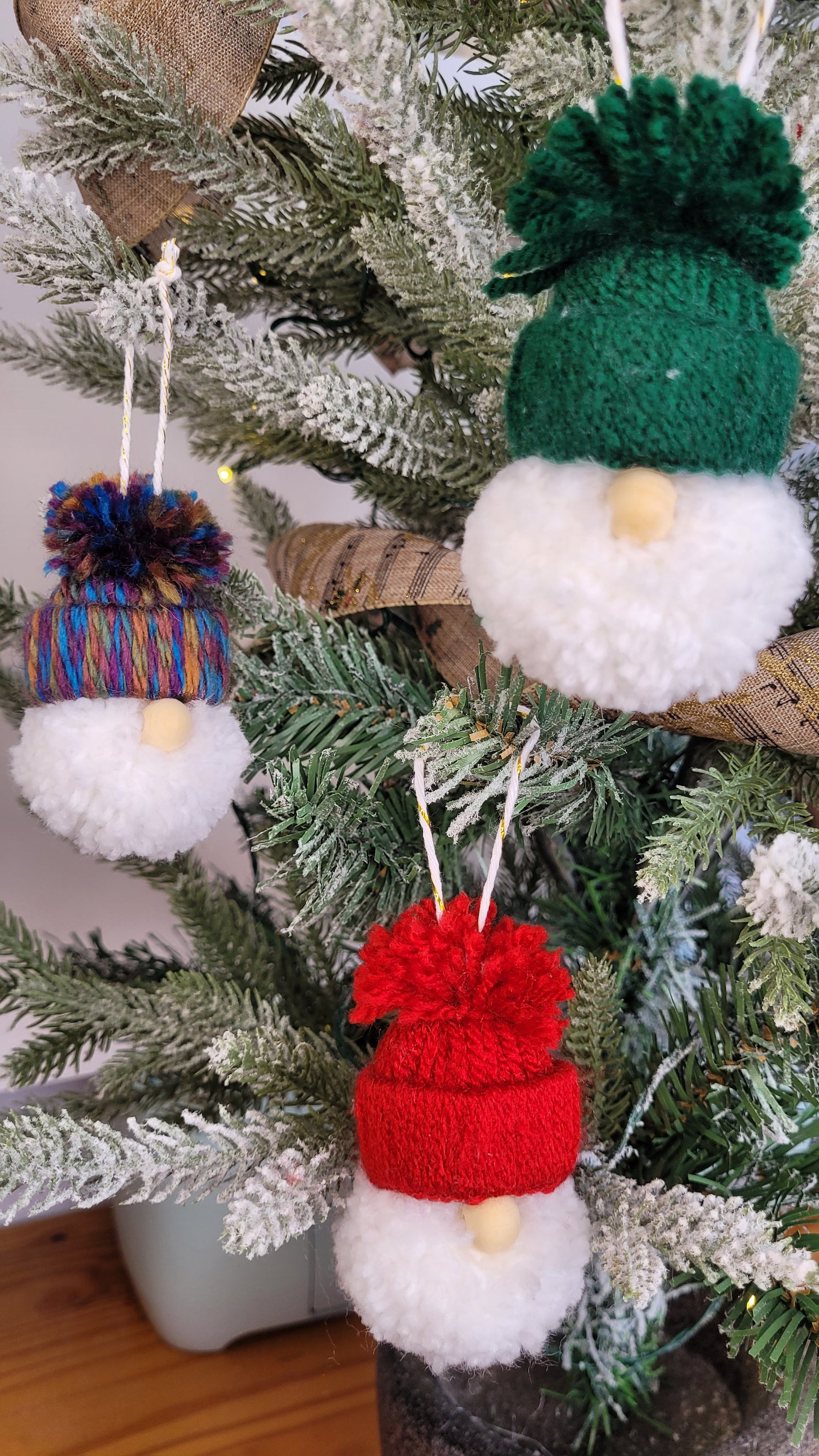 Handmade Gonk Christmas Tree Decoration 3 Colour Variations - Etsy UK