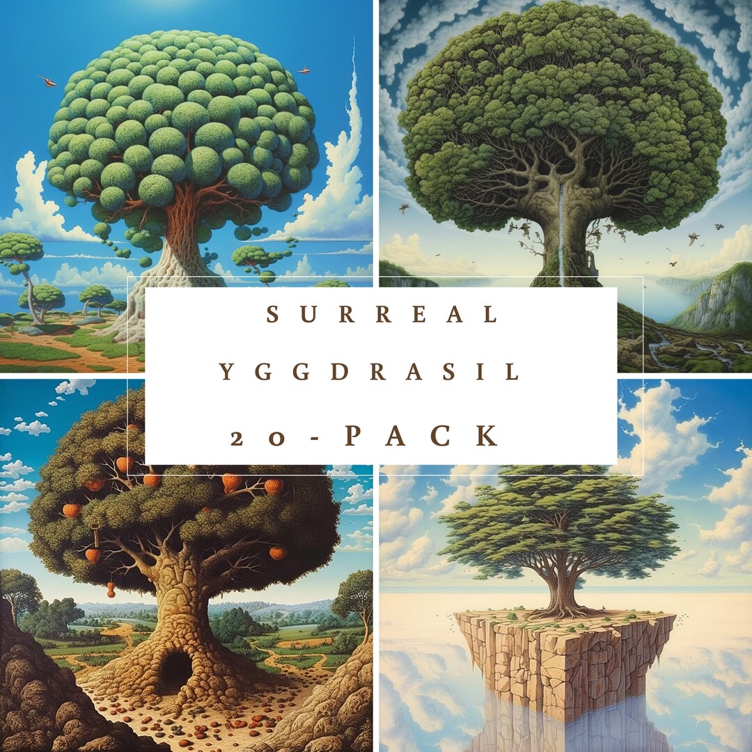 Yggdrasil Wall Art Bundle 25-pack, Yggdrasil Tree of Life, Poster ...