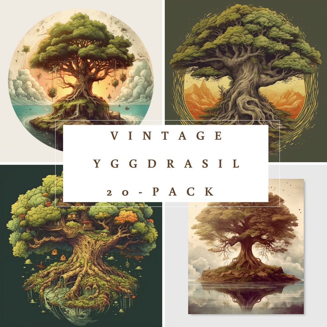 Yggdrasil Wall Art Bundle 20-pack, Yggdrasil Tree of Life, Poster ...
