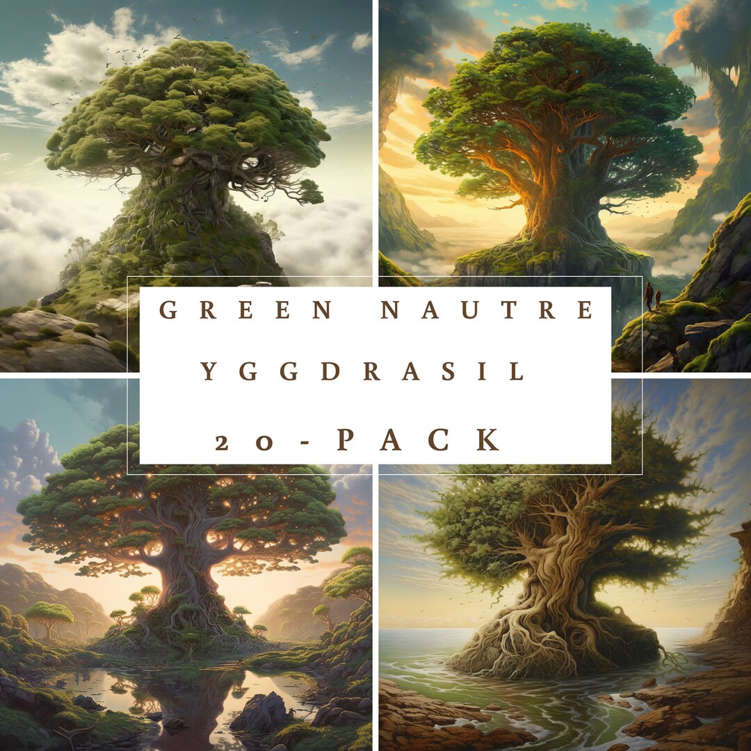 Yggdrasil Wall Art Bundle 20-pack, Yggdrasil Tree of Life, Poster ...