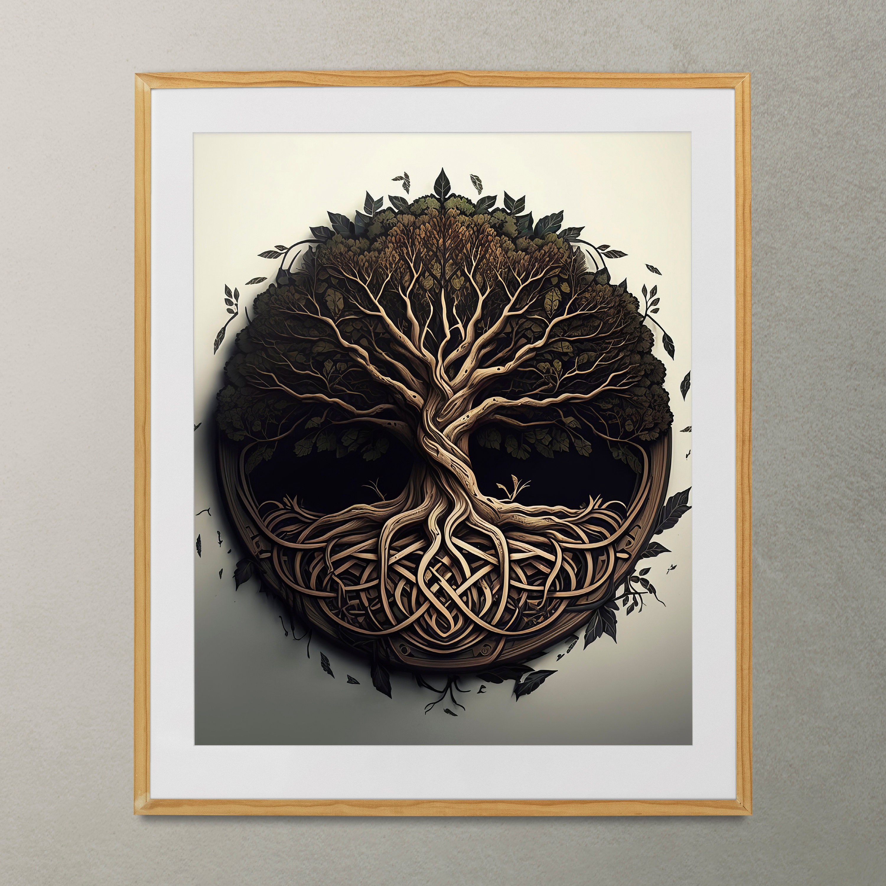 Yggdrasil Wall Art Bundle 5-pack, Yggdrasil Tree of Life Ring, Poster ...