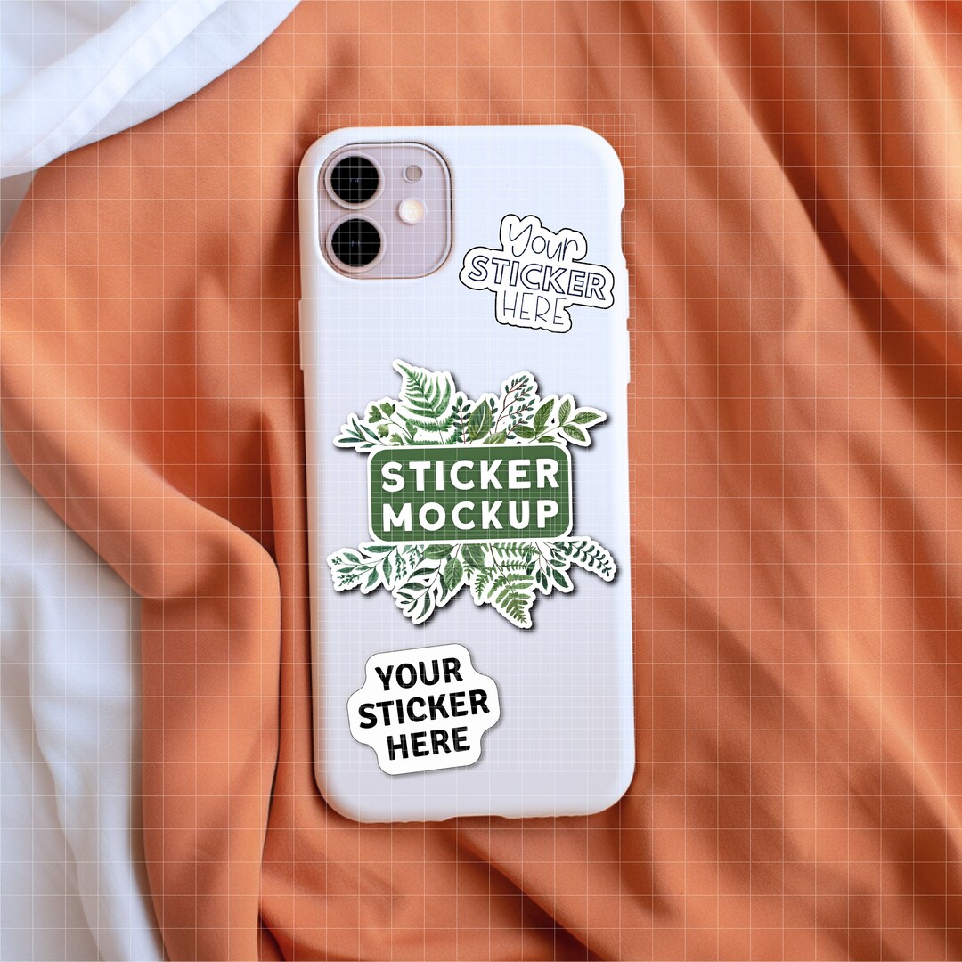 Sticker Mockup Phone Case Sticker Mockup Boho Mockup Kiss Cut Sticker ...