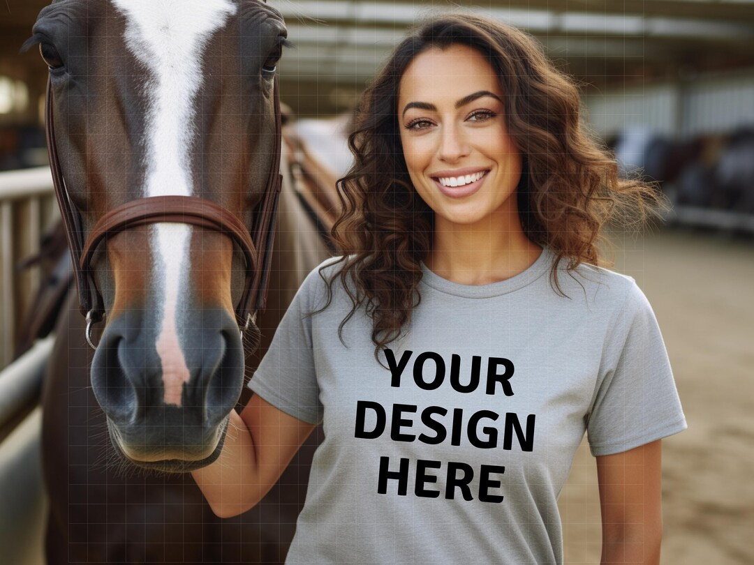 Horse Shirt Mockup, Western Shirt Mock Up, Cowgirl T-shirt Mockup ...