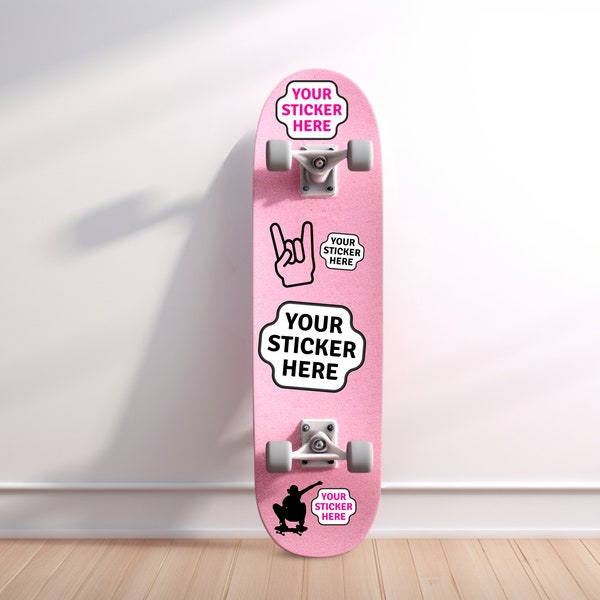 Kiss Cut Stickers Mockup - Etsy