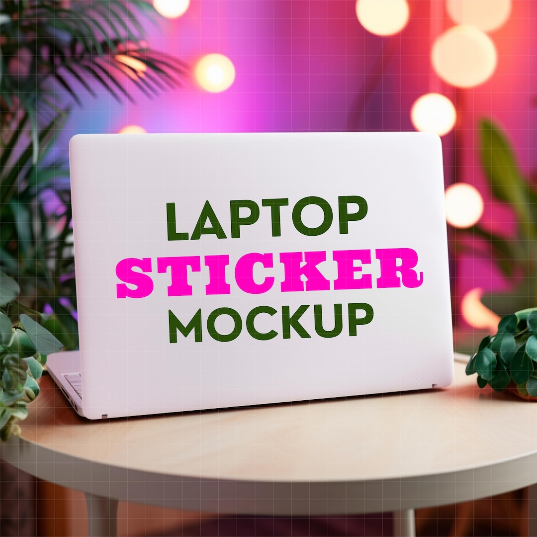 Laptop Mockup, Sticker Mock Up, Laptop Cover Mock Up, Stickers Mockups ...