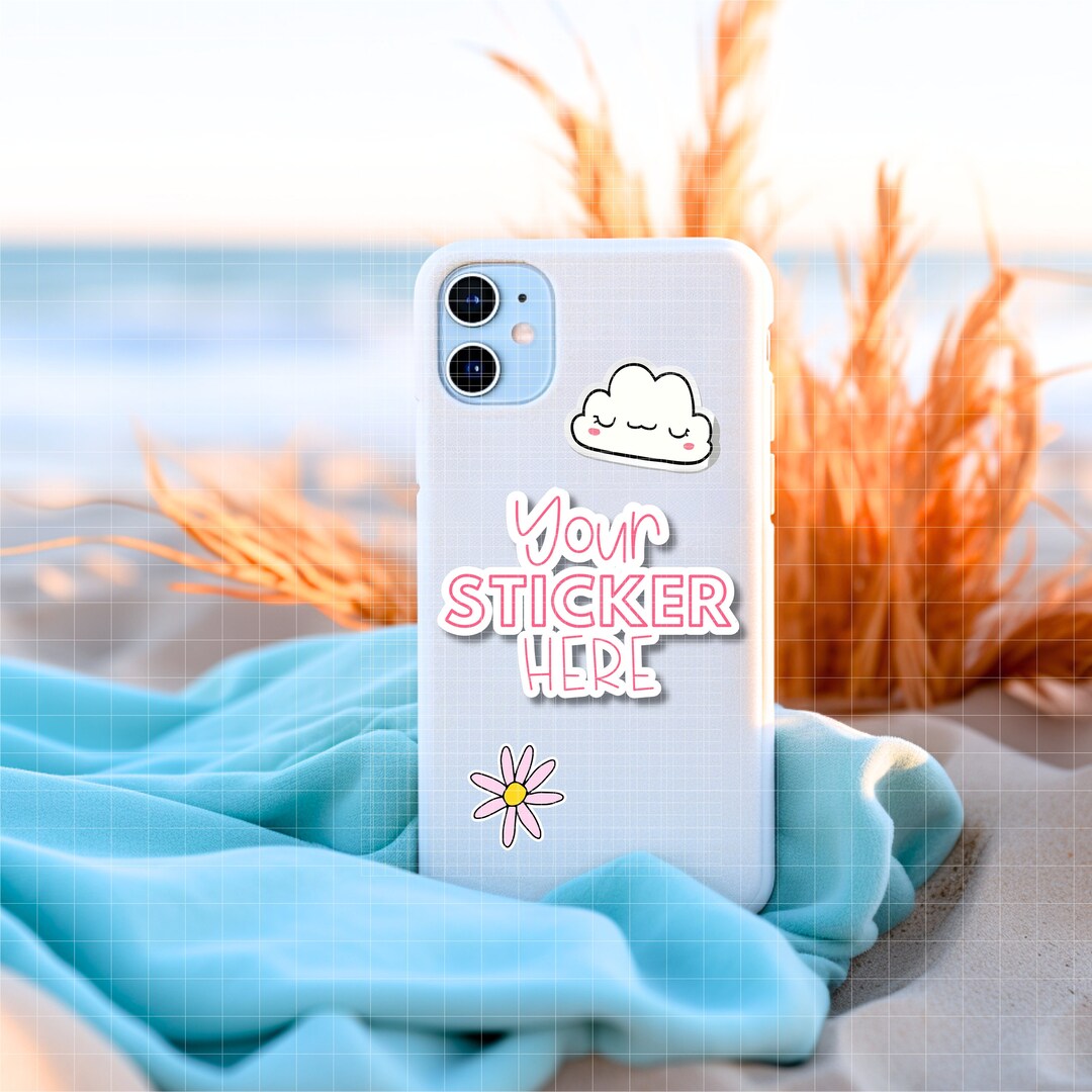Sticker Mockup Cellphone Case Sticker Mock up Bundle Die Cut Sticker ...