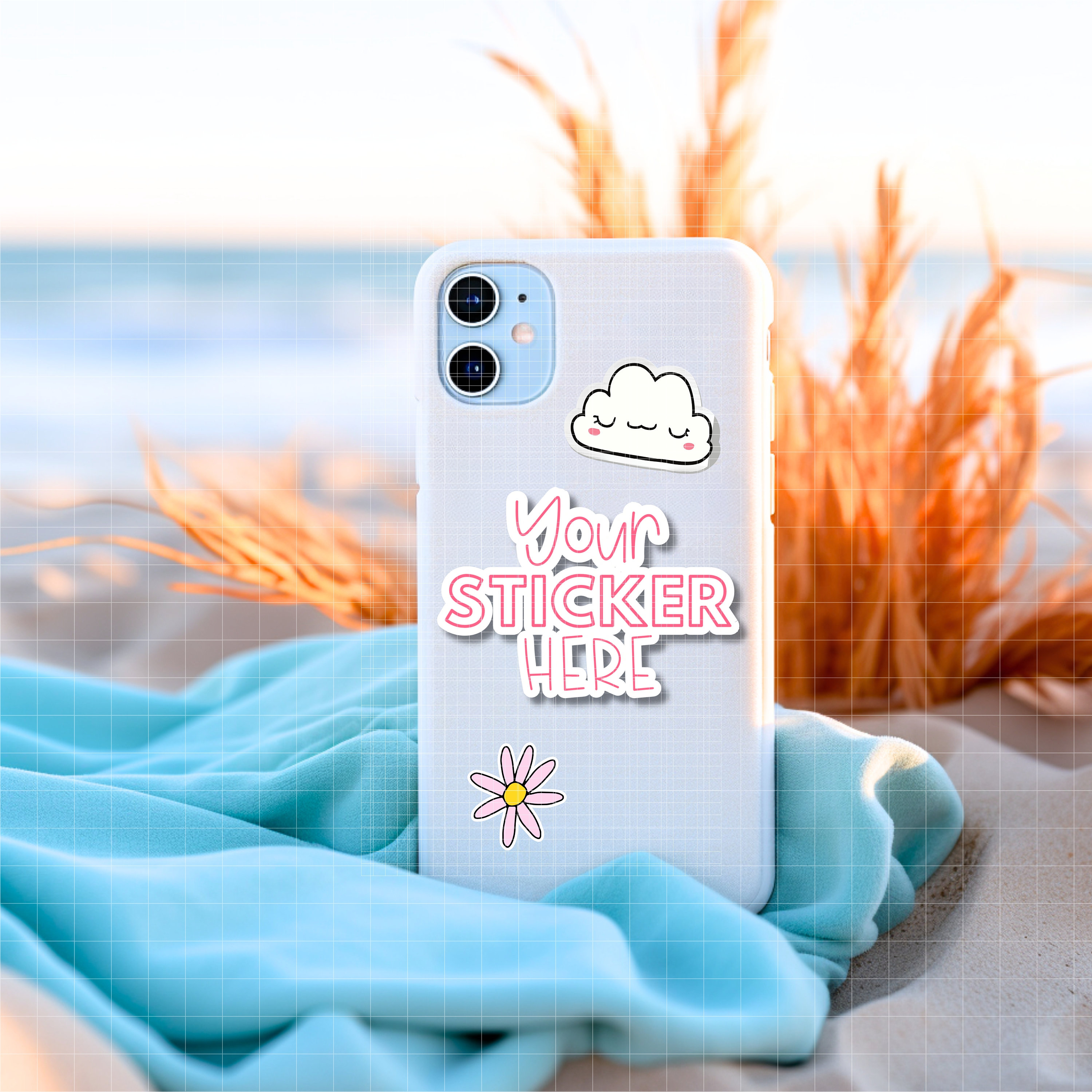 Sticker Mockup Cellphone Case Sticker Mock up Bundle Die Cut Sticker ...