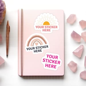 Stickers Mockup, Notebook Cover Mock Up, Journal Stickers Mockups, Die ...