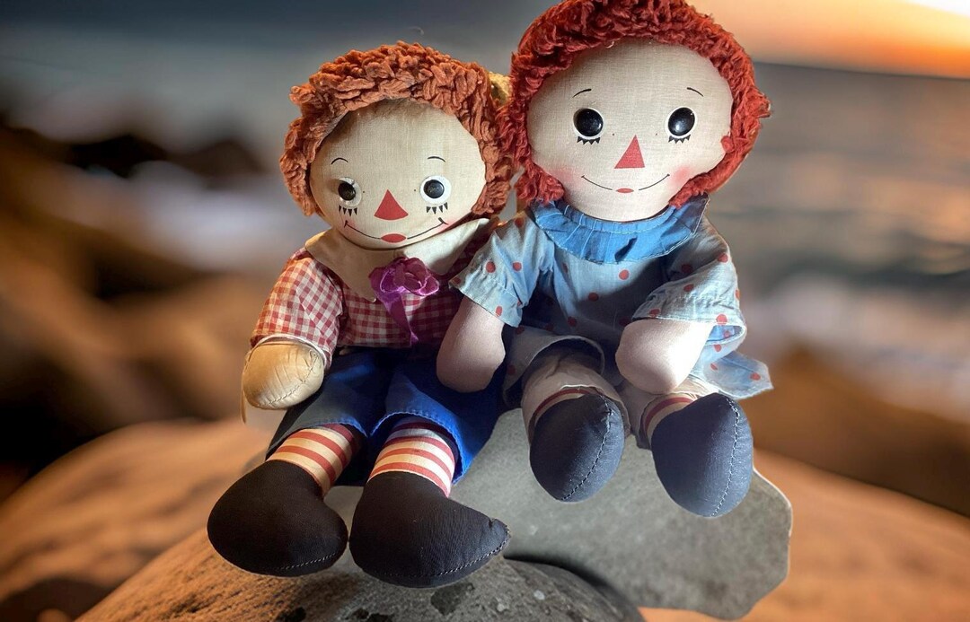 Vintage Knickerbocker & Georgene Raggedy Ann and Andy Dolls - 15 Inch ...