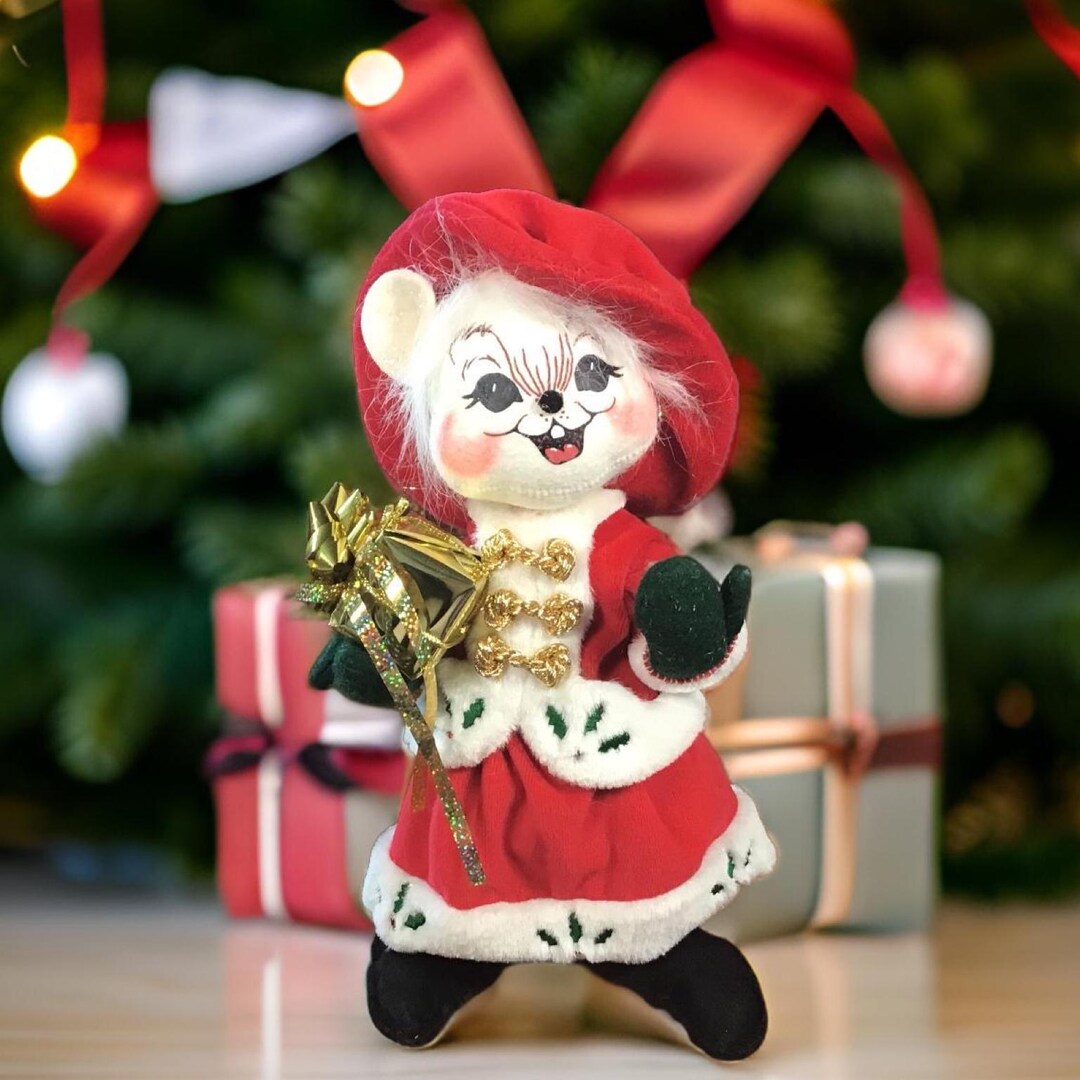 Annalee Christmas Santa Mouse - Etsy