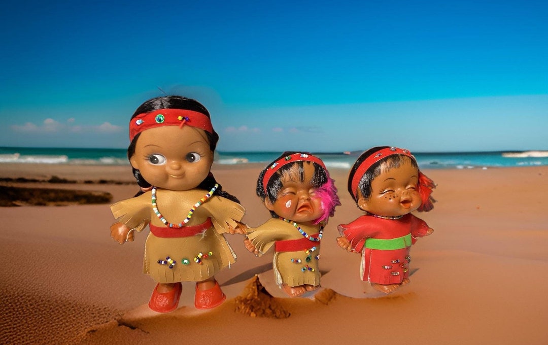 Three Little Indian Dolls - 1960’s - Etsy