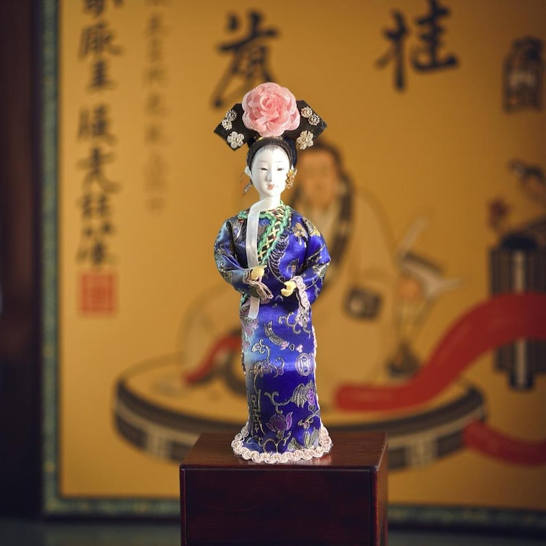 Vintage Japanese Orion Doll – 12 Inch, Blue Kimono, Ceramic Barrel - Etsy