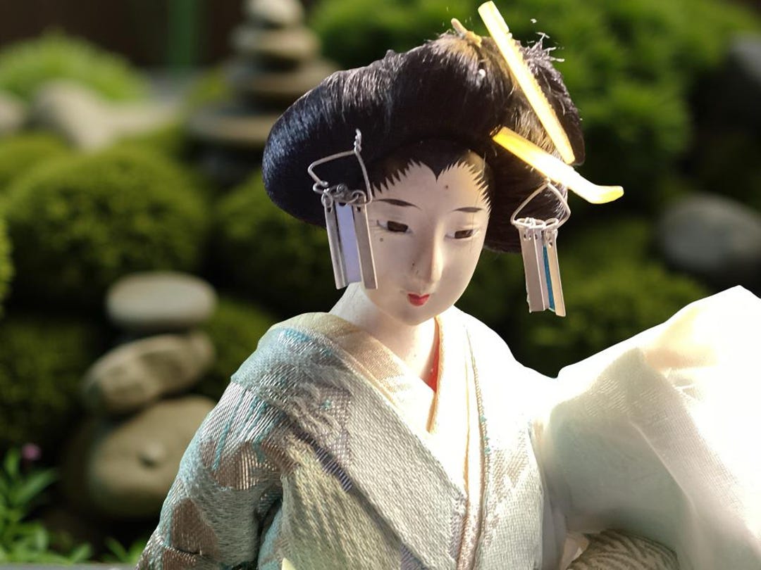 1970’s Japanese Orion Doll - 16 Inches - Baby Blue and Silver Kimono - Etsy