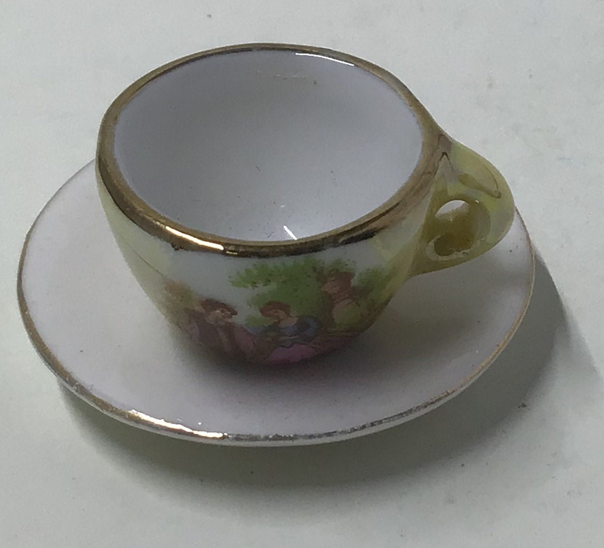 Miniature Doll House Tea Cup With Saucer - Etsy