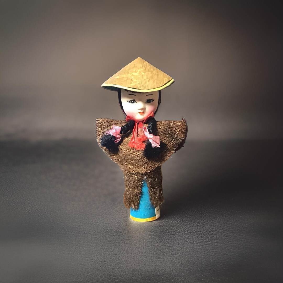 7-inch China Doll: Silk Face, Husky Outfit, Corn Husk Hat - Etsy
