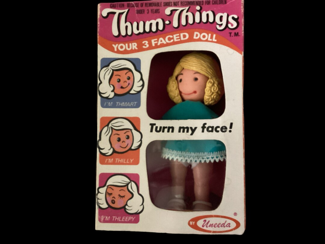 Uneeda Three Faced Doll Thumblina - Etsy