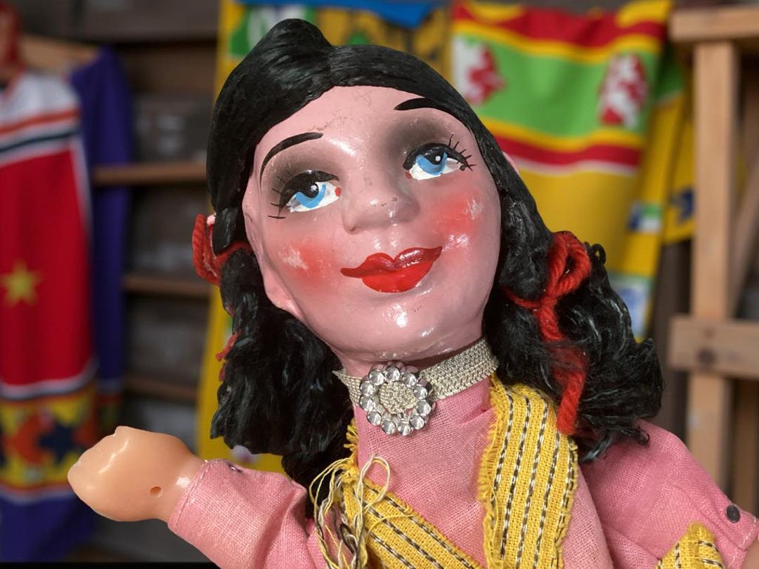 Vintage 1950s Hispanic Marionette Set – Hand-painted Folk Art Puppets ...