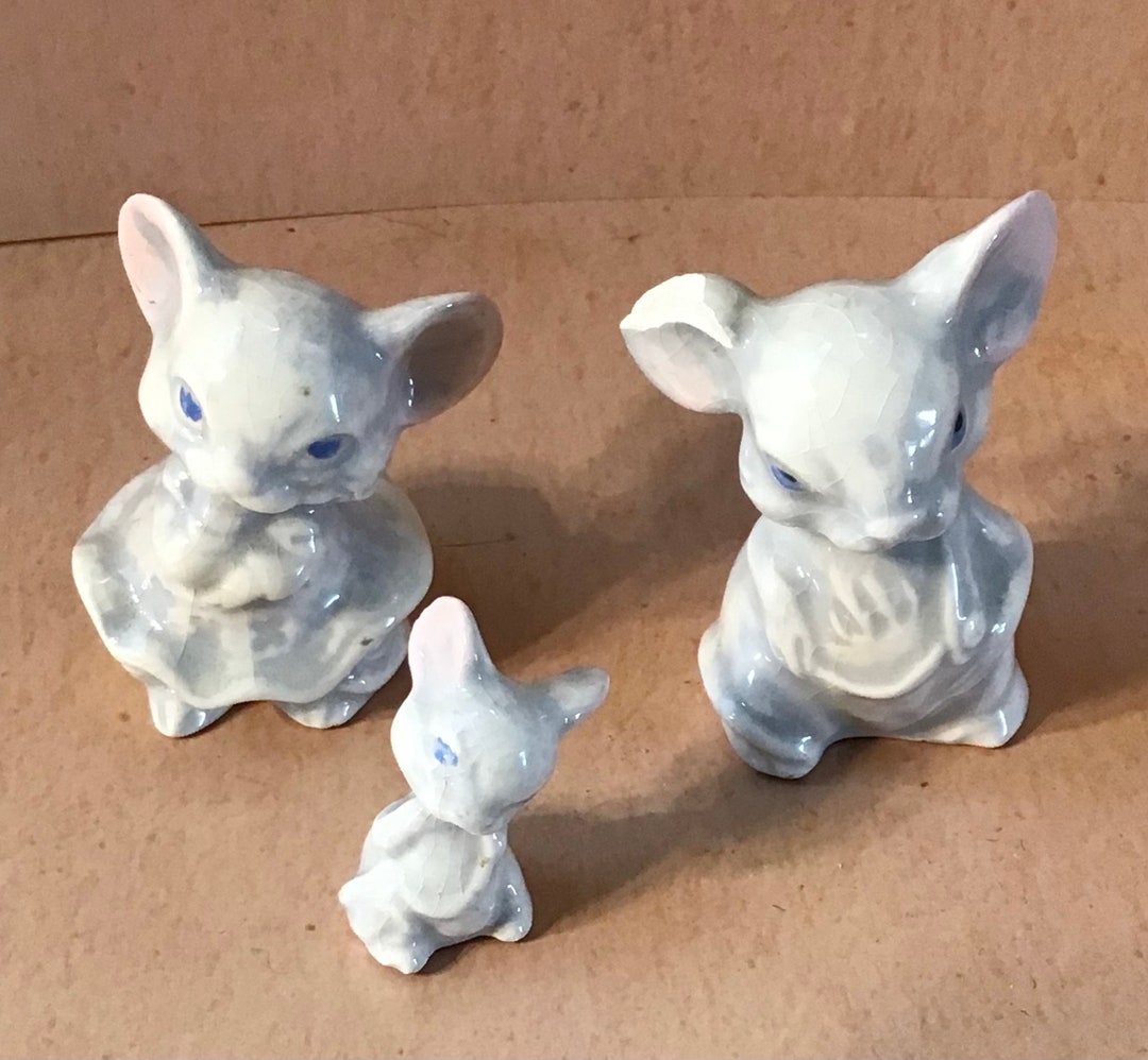 Set of Japanese Bisque Mice Circa 1970’s - Etsy